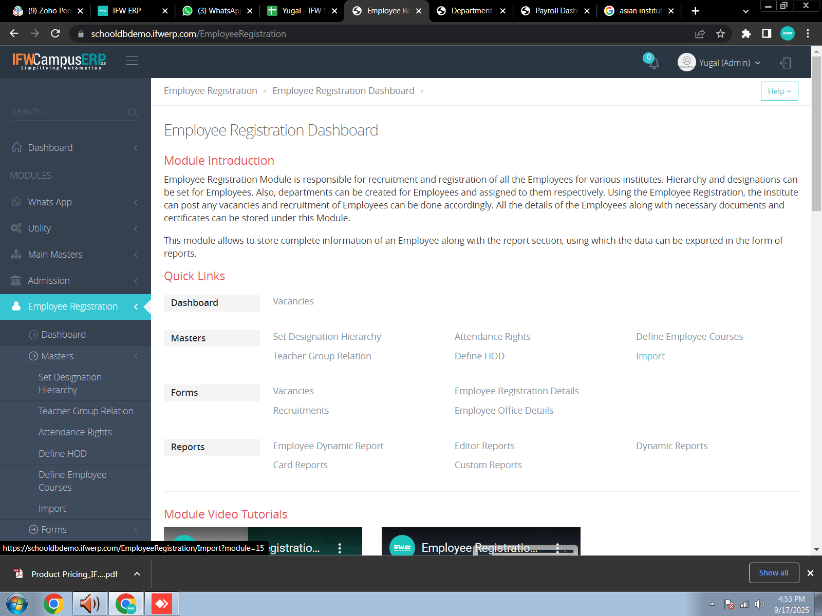 How to insert Employee data in bulk